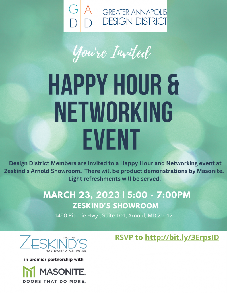Zeskind's Happy Hour & Networking Event - Greater Annapolis Design District Zeskind's Happy Hour & Networking Event - Greater Annapolis Design District